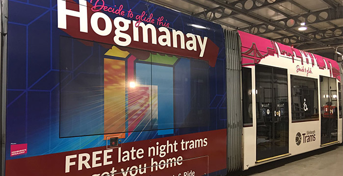 New Wrapped Tram Takes To The Tracks | Edinburgh Trams